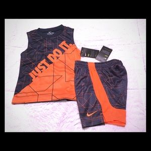 Nike | Matching Sets | Matching Nike Set Tank And Shorts Orange And ...